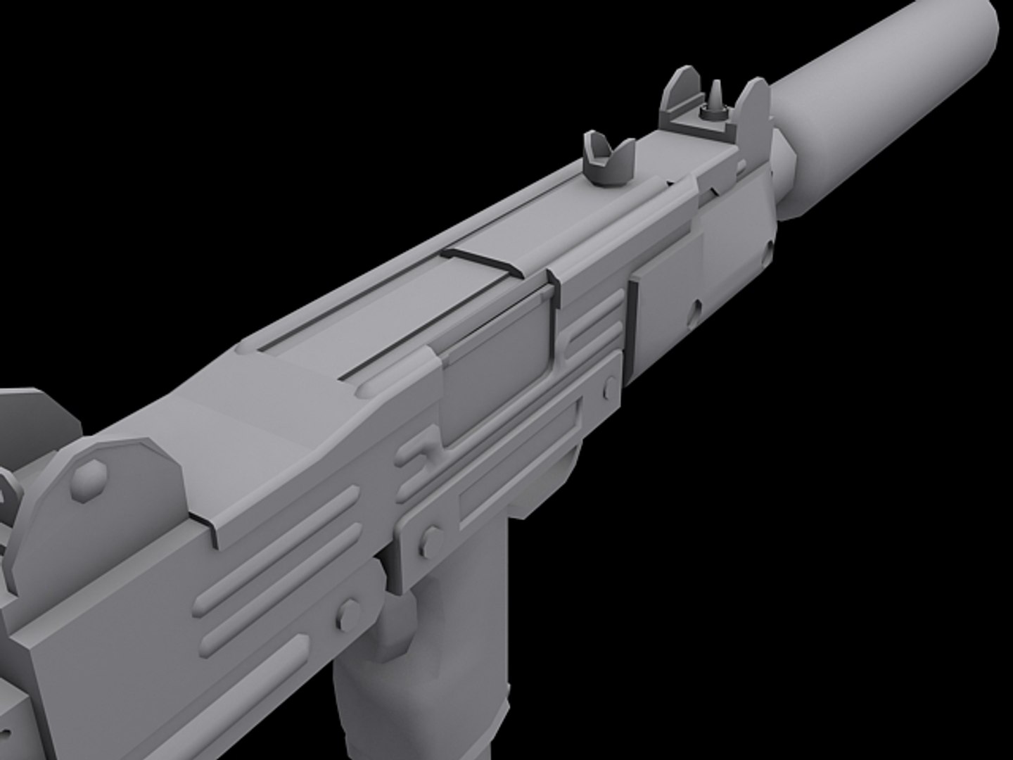 Automatic 9mm Uzi Gun 3d Model