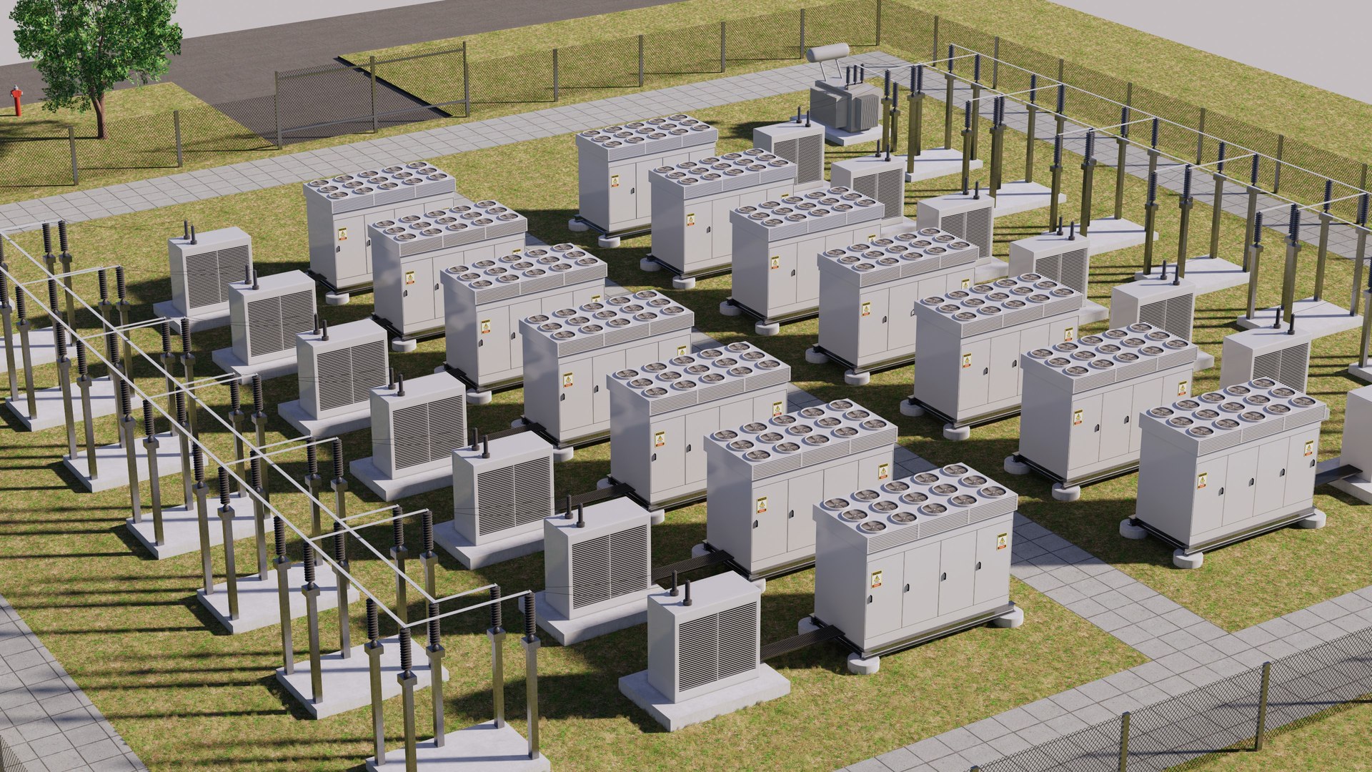 Battery Storage Power Station 3D - TurboSquid 2113992