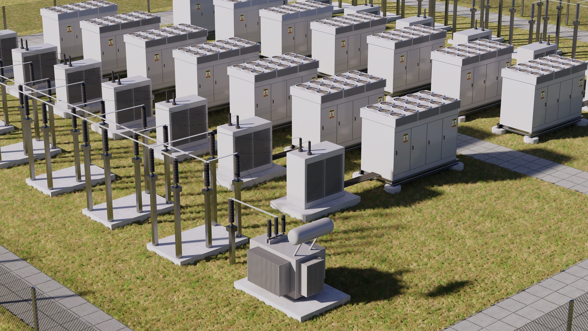 Battery Storage Power Station 3D - TurboSquid 2113992
