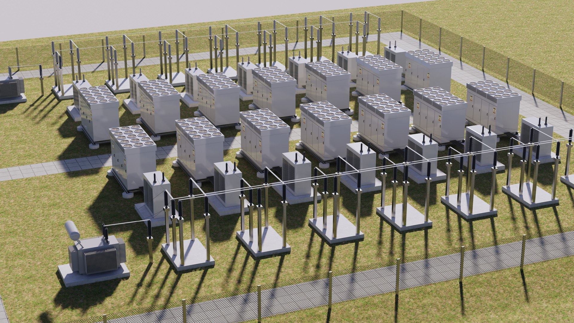 Battery Storage Power Station 3D - TurboSquid 2113992