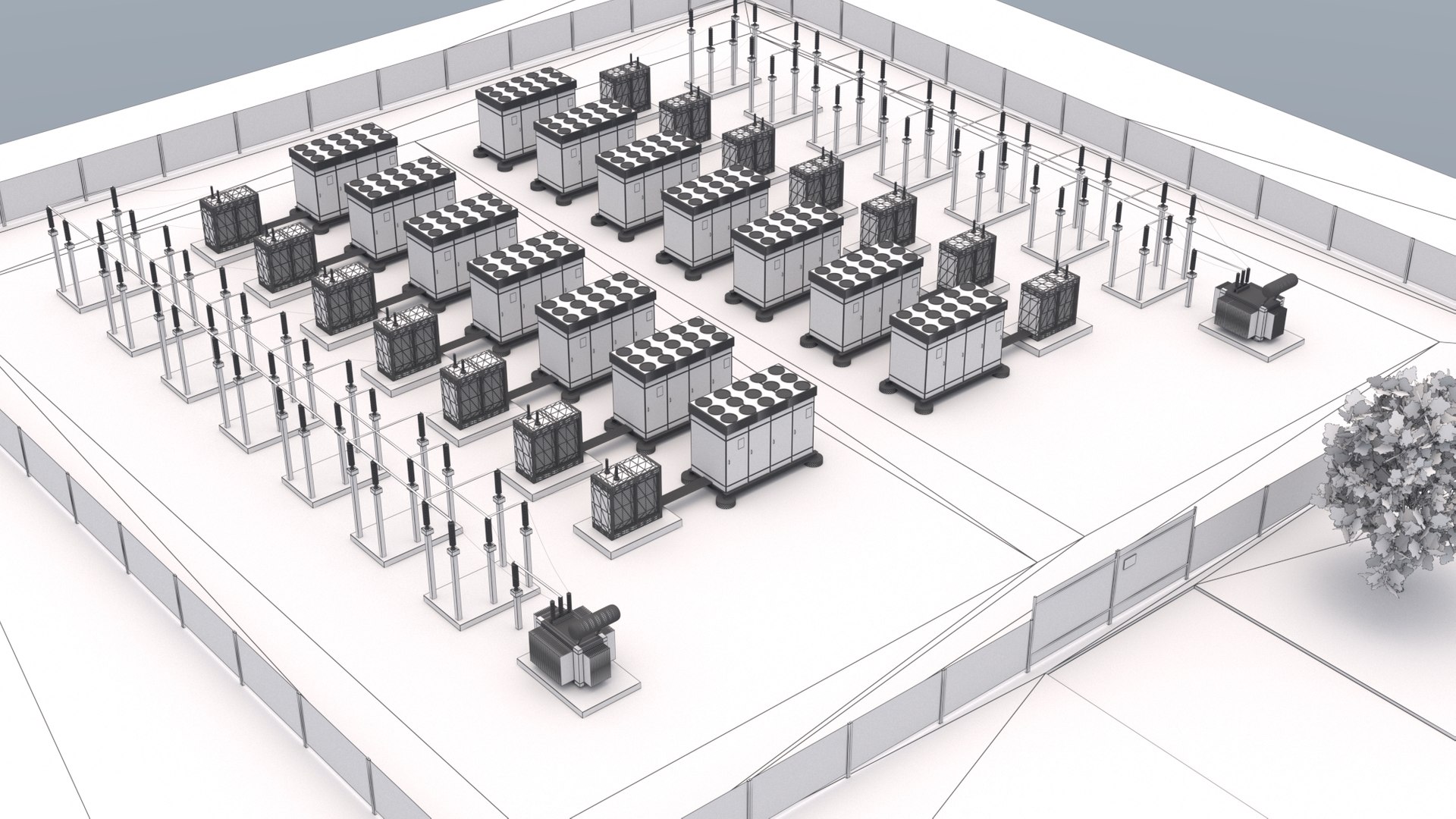 Battery Storage Power Station 3D - TurboSquid 2113992