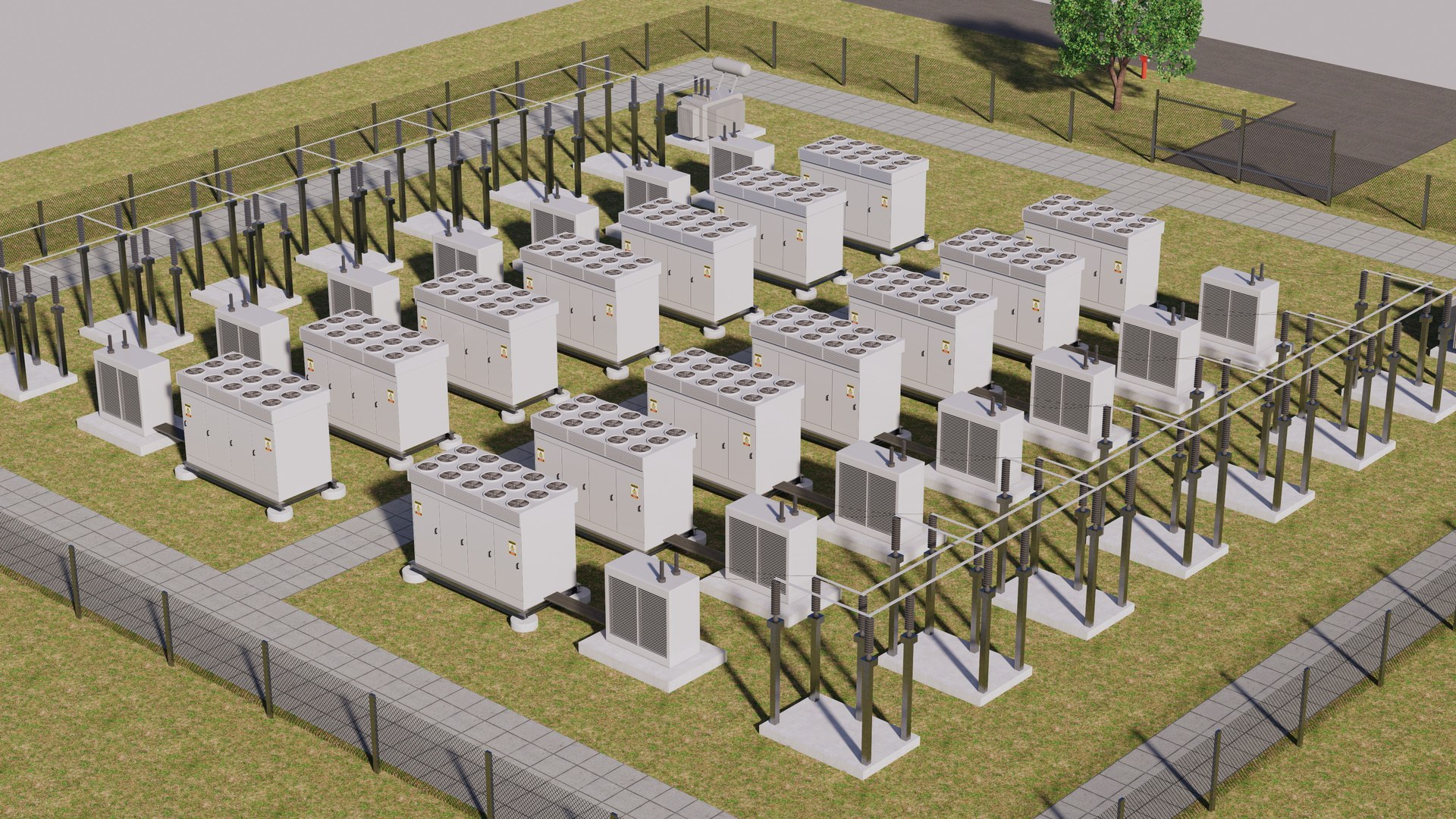 Battery Storage Power Station 3D - TurboSquid 2113992