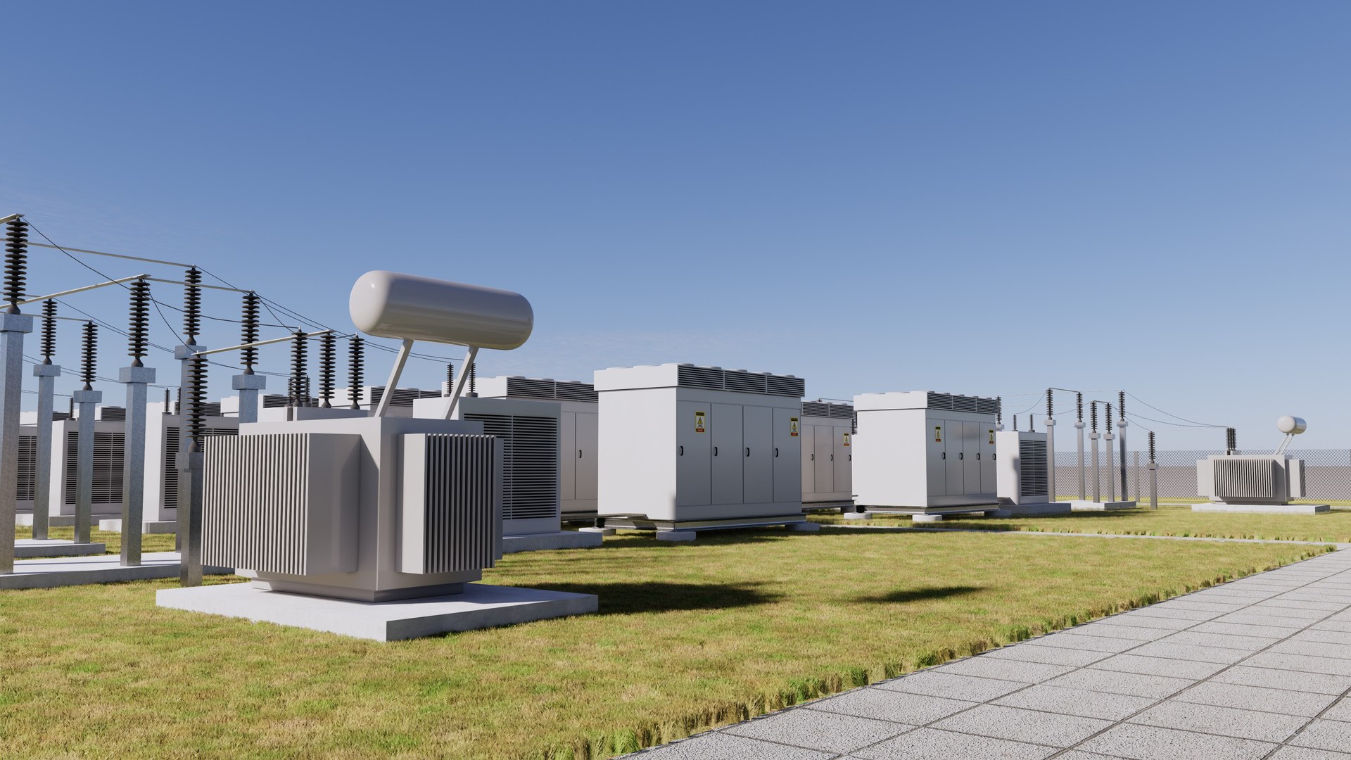Battery Storage Power Station 3D - TurboSquid 2113992
