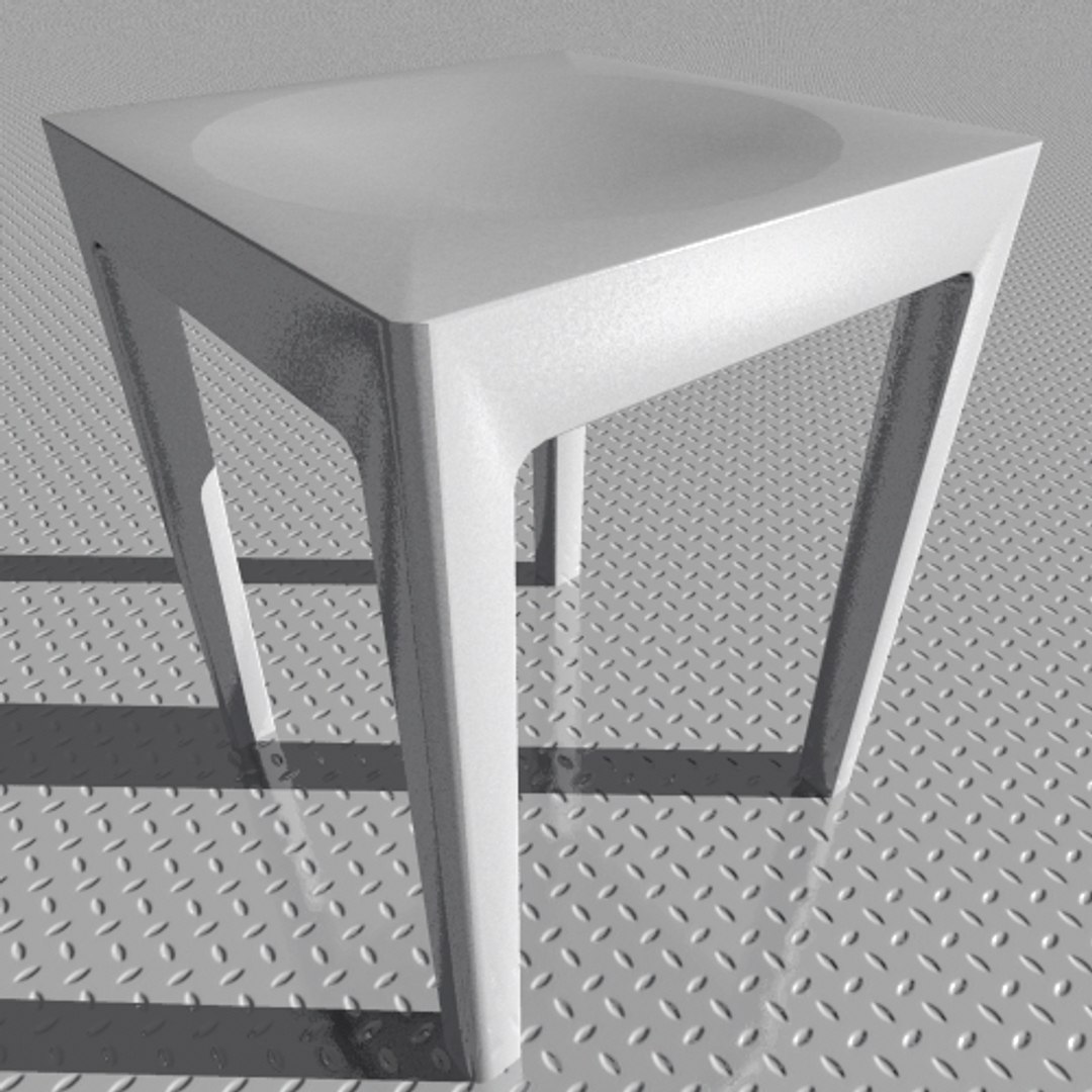 3d model of stool designed starck