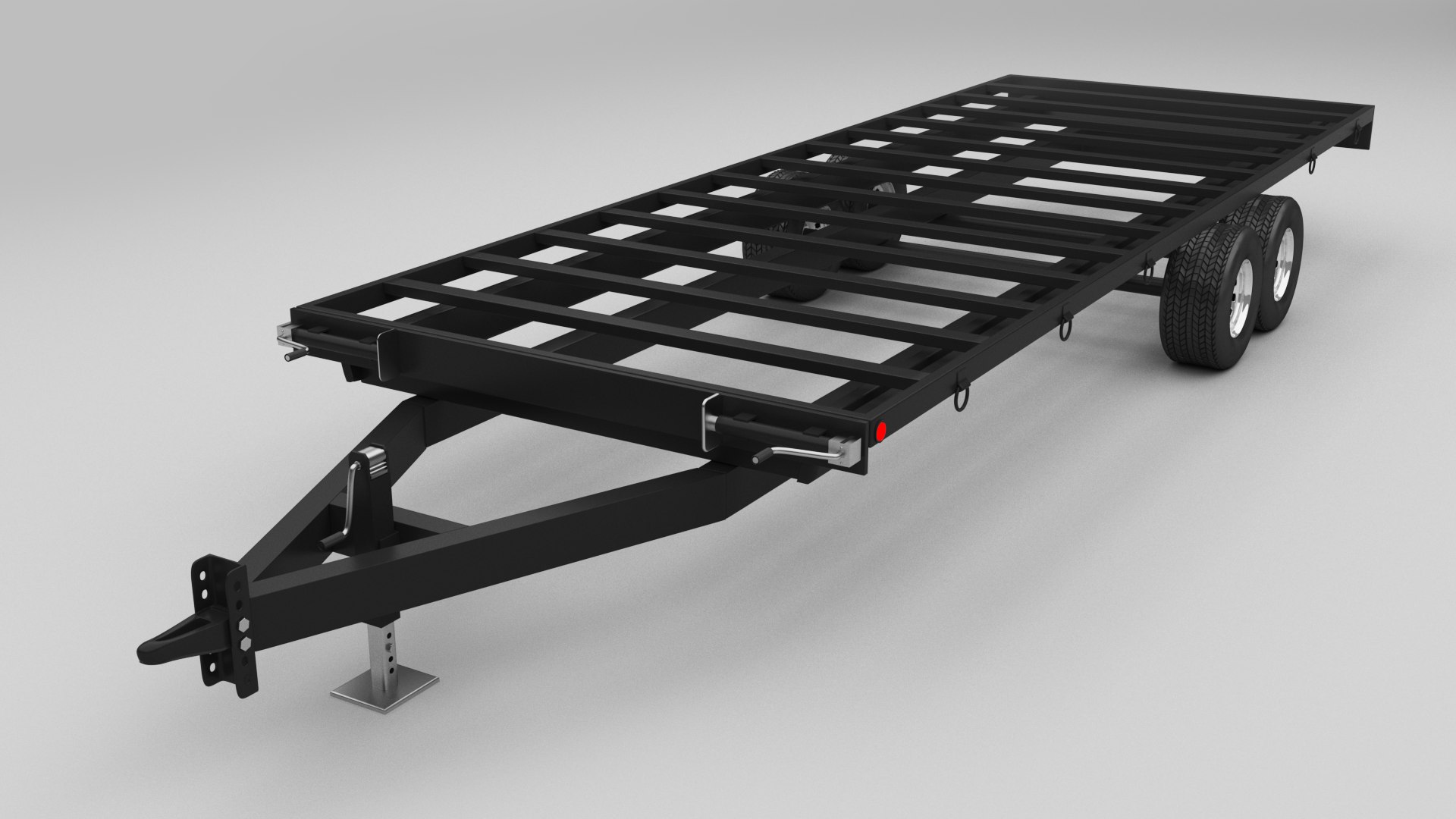 3D Deckover Trailer 24 Ft - TurboSquid 1616845