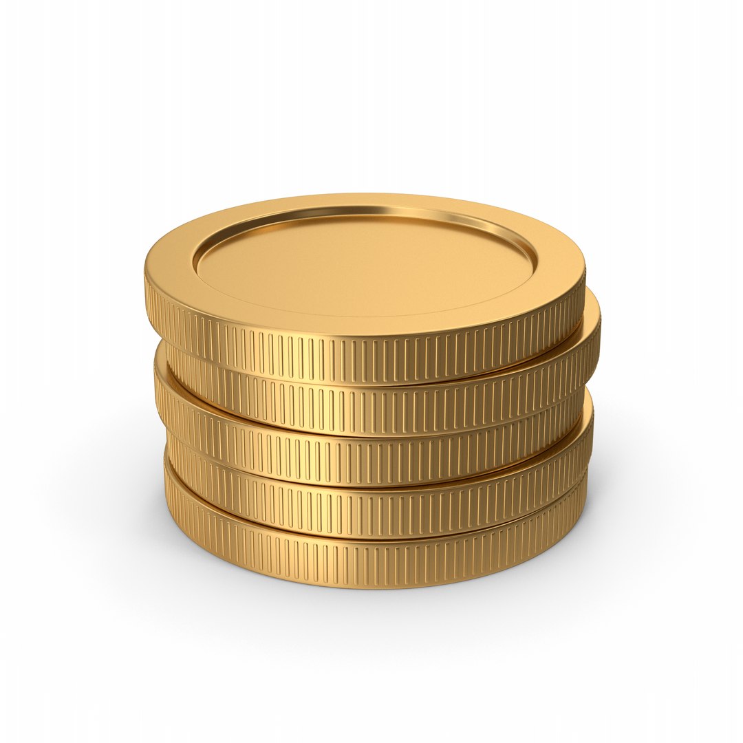 3D Gold Coins Model - TurboSquid 2228604