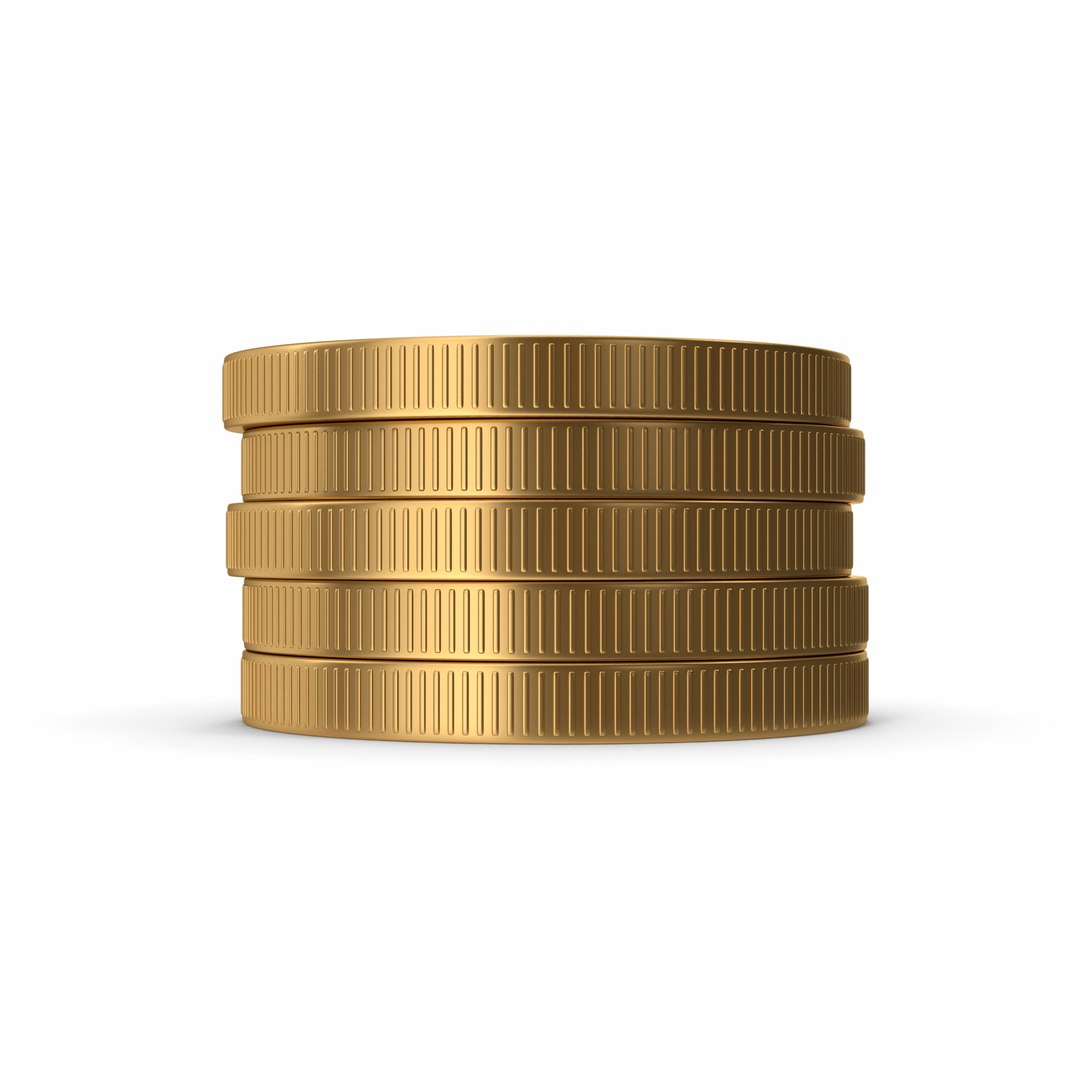 3D Gold Coins Model - TurboSquid 2228604