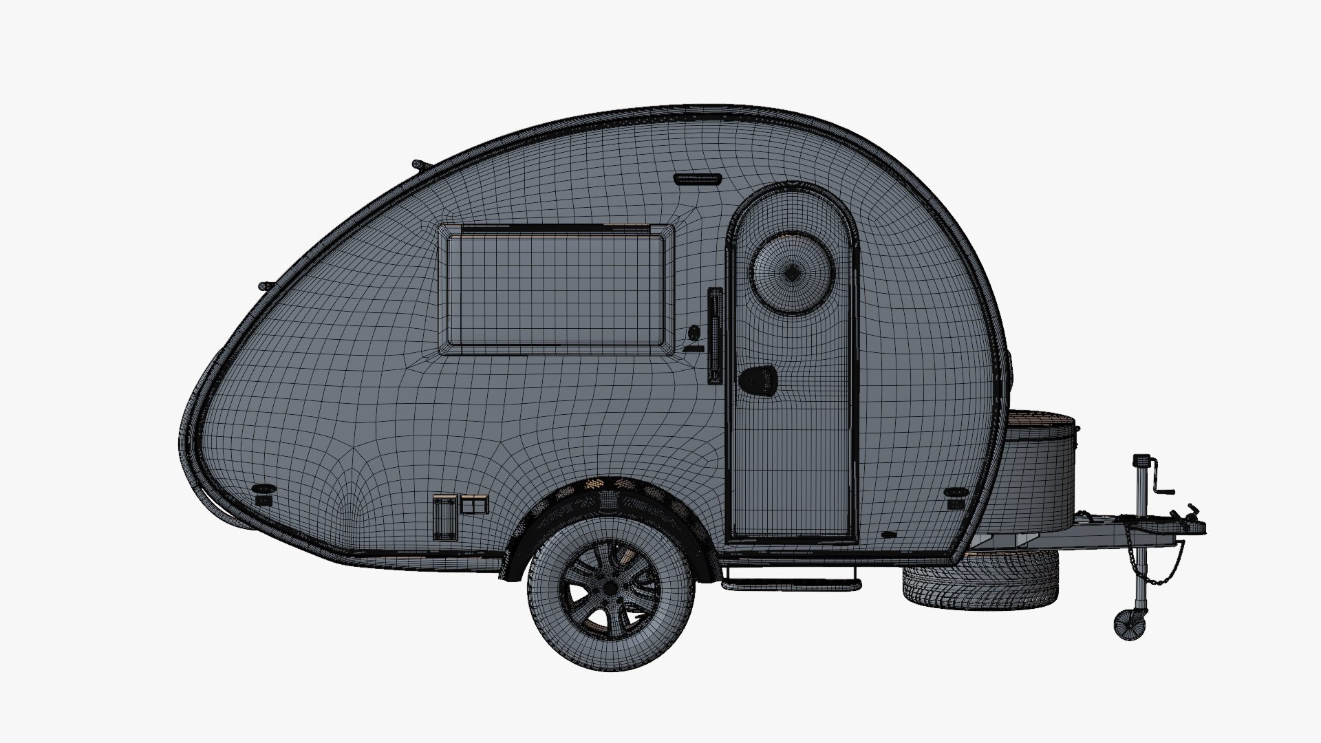 3D Model Nucamp Tab 320 Teardrop Trailer - TurboSquid 2311644