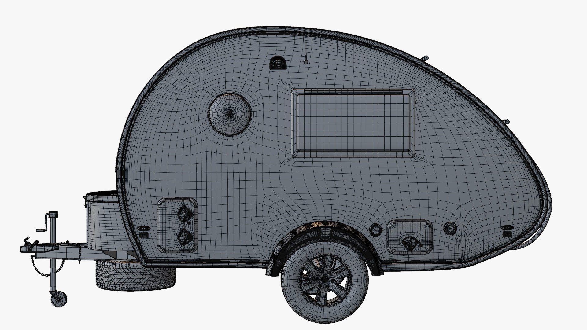 3D Model Nucamp Tab 320 Teardrop Trailer - TurboSquid 2311644
