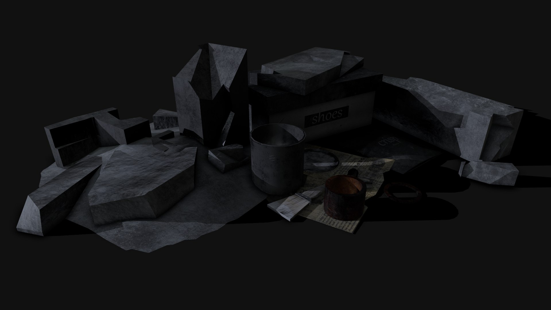 3D Model Garbage Low-poly Pbr - TurboSquid 1391808