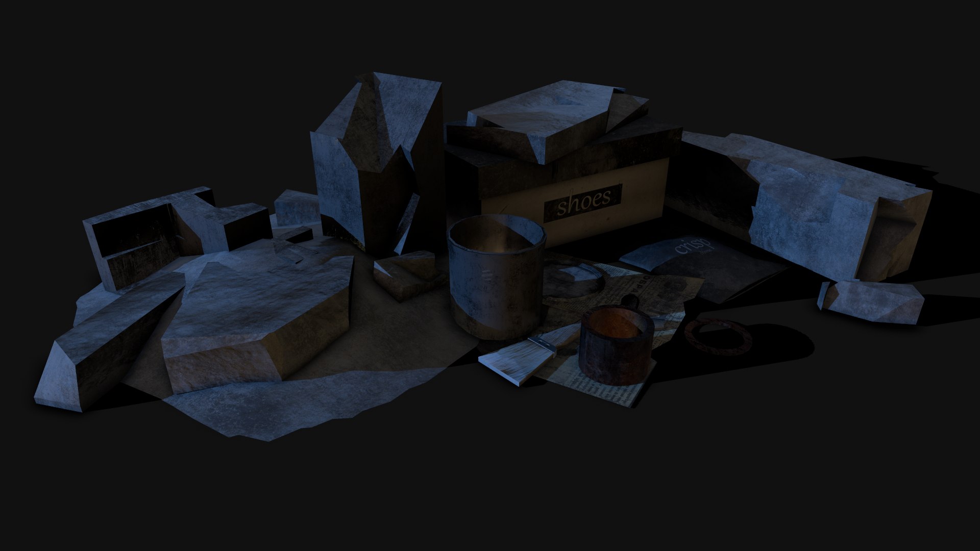 3D Model Garbage Low-poly Pbr - TurboSquid 1391808