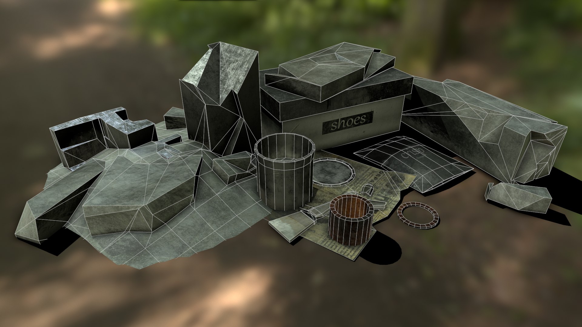 3D model garbage low-poly pbr - TurboSquid 1391808