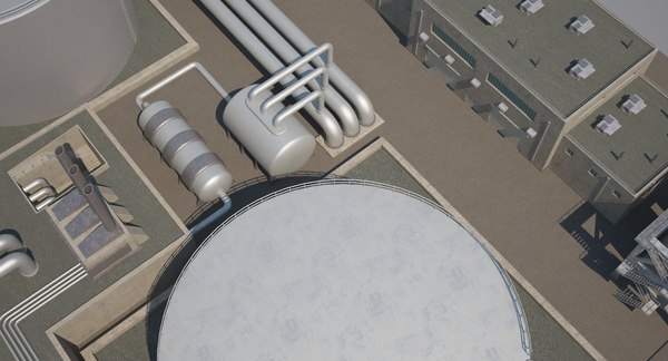 futuristic factory 3d 3ds