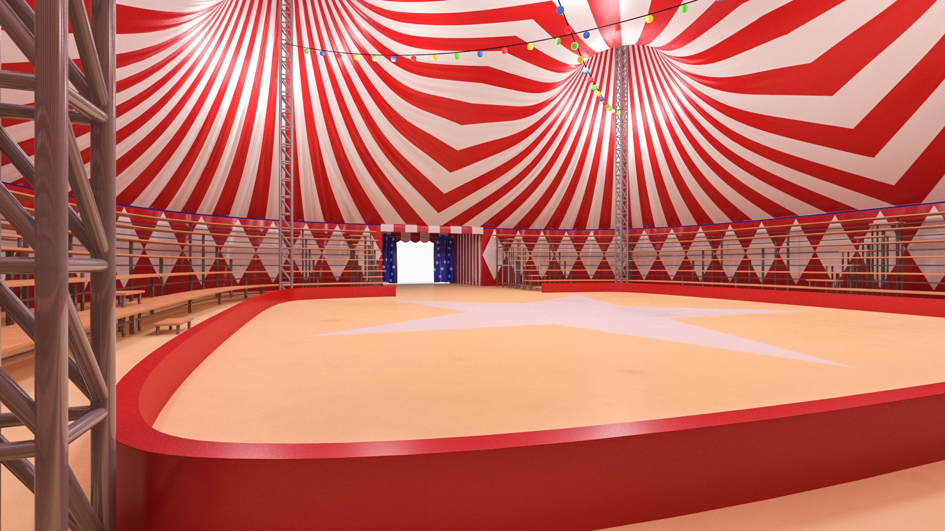 3D Model Interior And Exterior Circus Tent 01 - TurboSquid 2078685