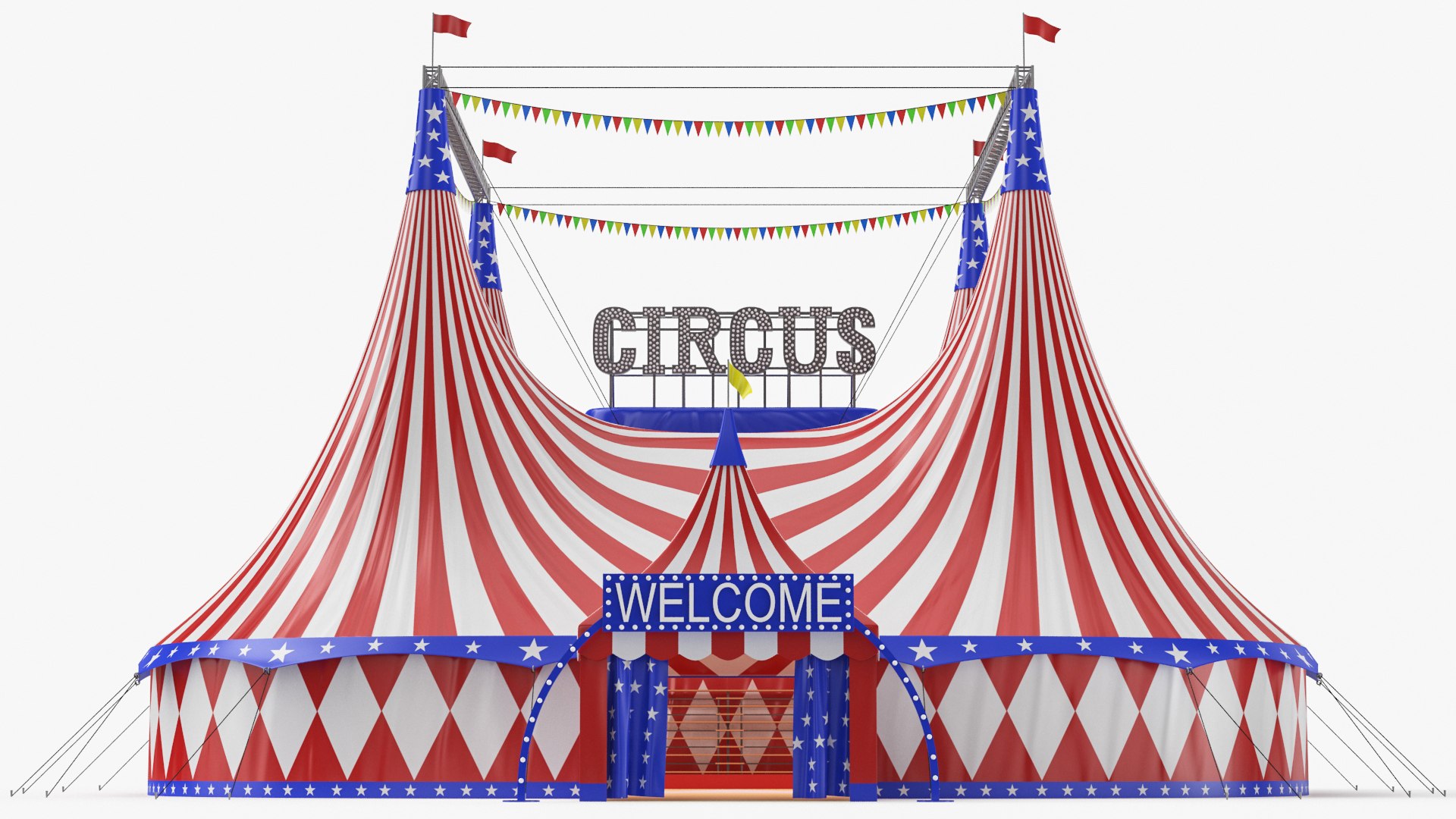 3D Model Interior And Exterior Circus Tent 01 - TurboSquid 2078685