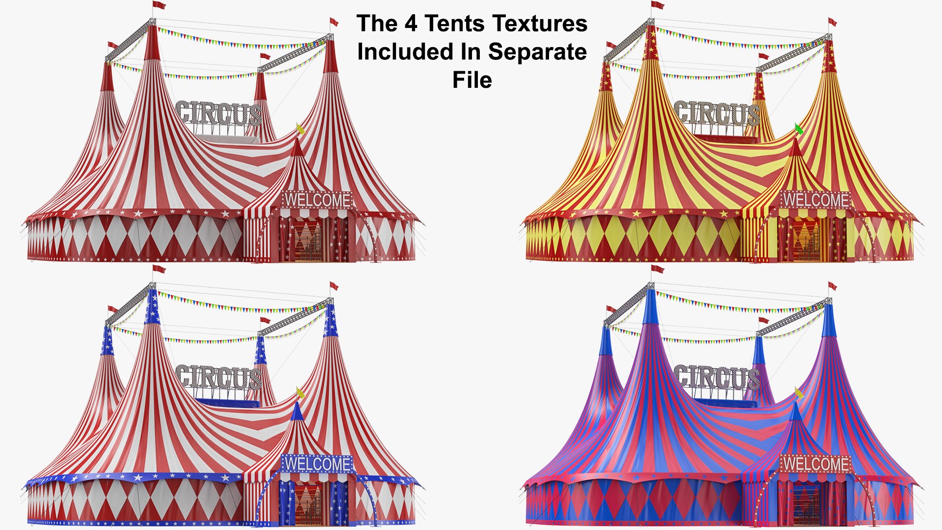 3D Model Interior And Exterior Circus Tent 01 - TurboSquid 2078685