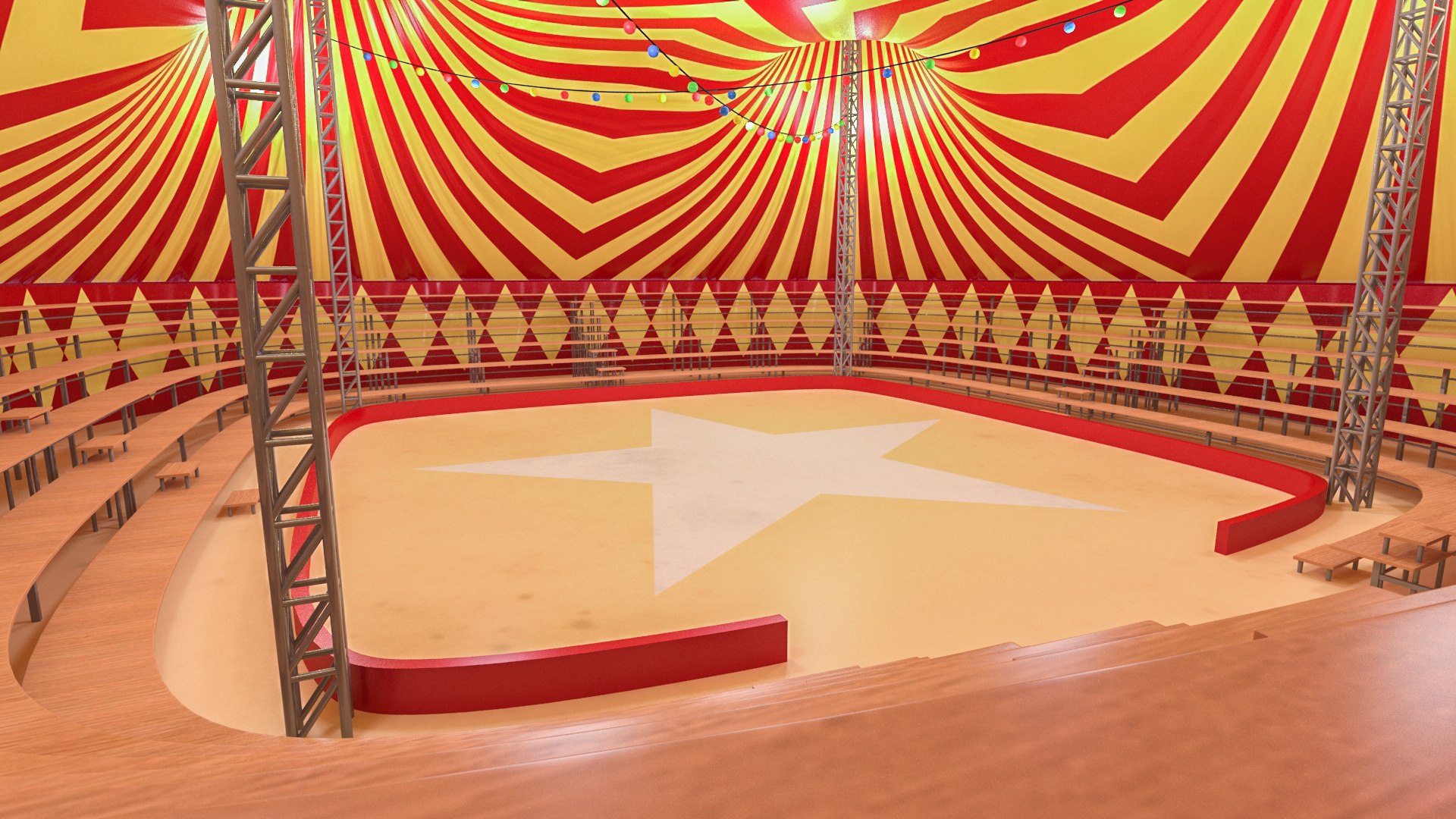 3D Model Interior And Exterior Circus Tent 01 - TurboSquid 2078685