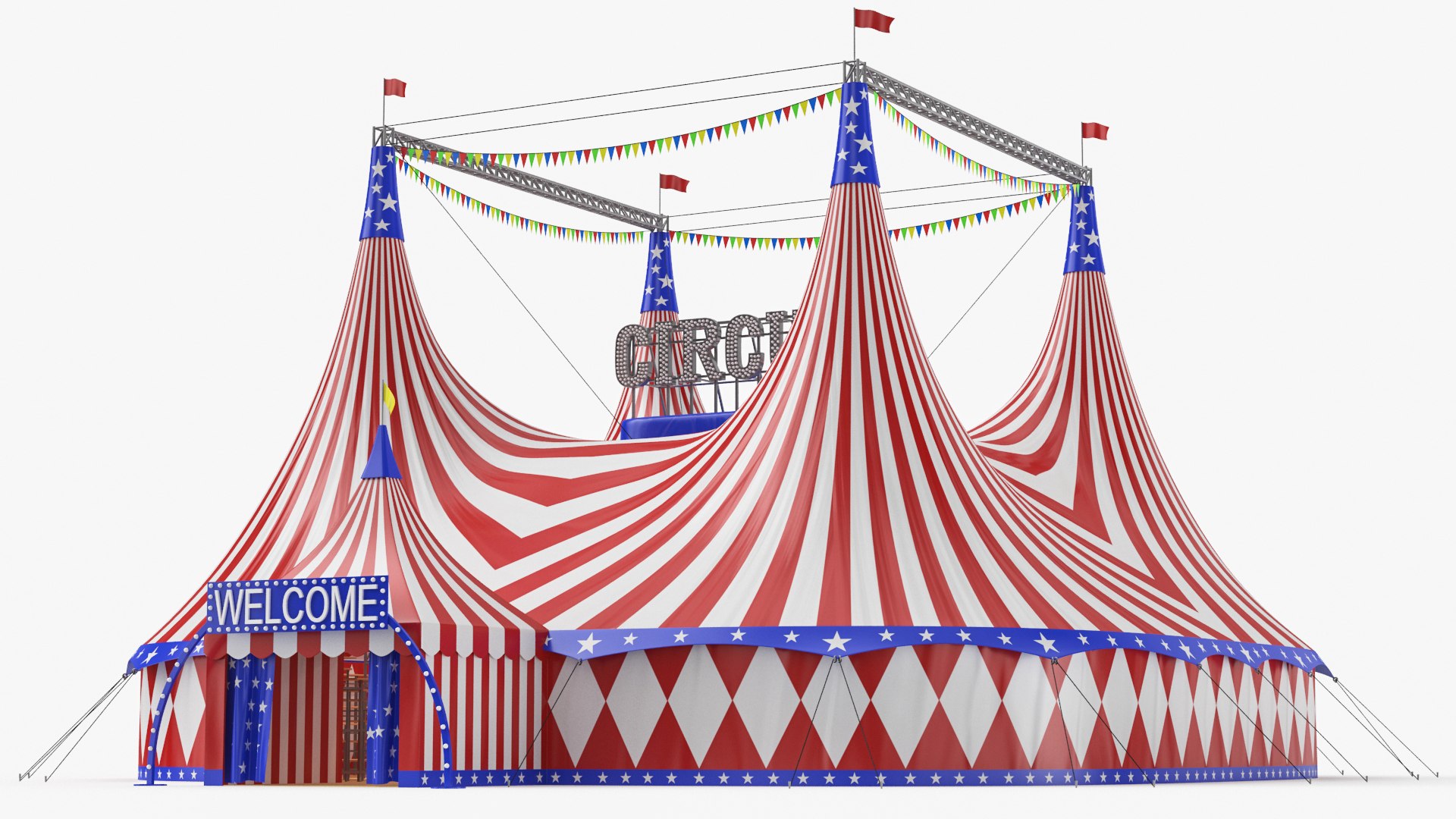 3D Model Interior And Exterior Circus Tent 01 - TurboSquid 2078685