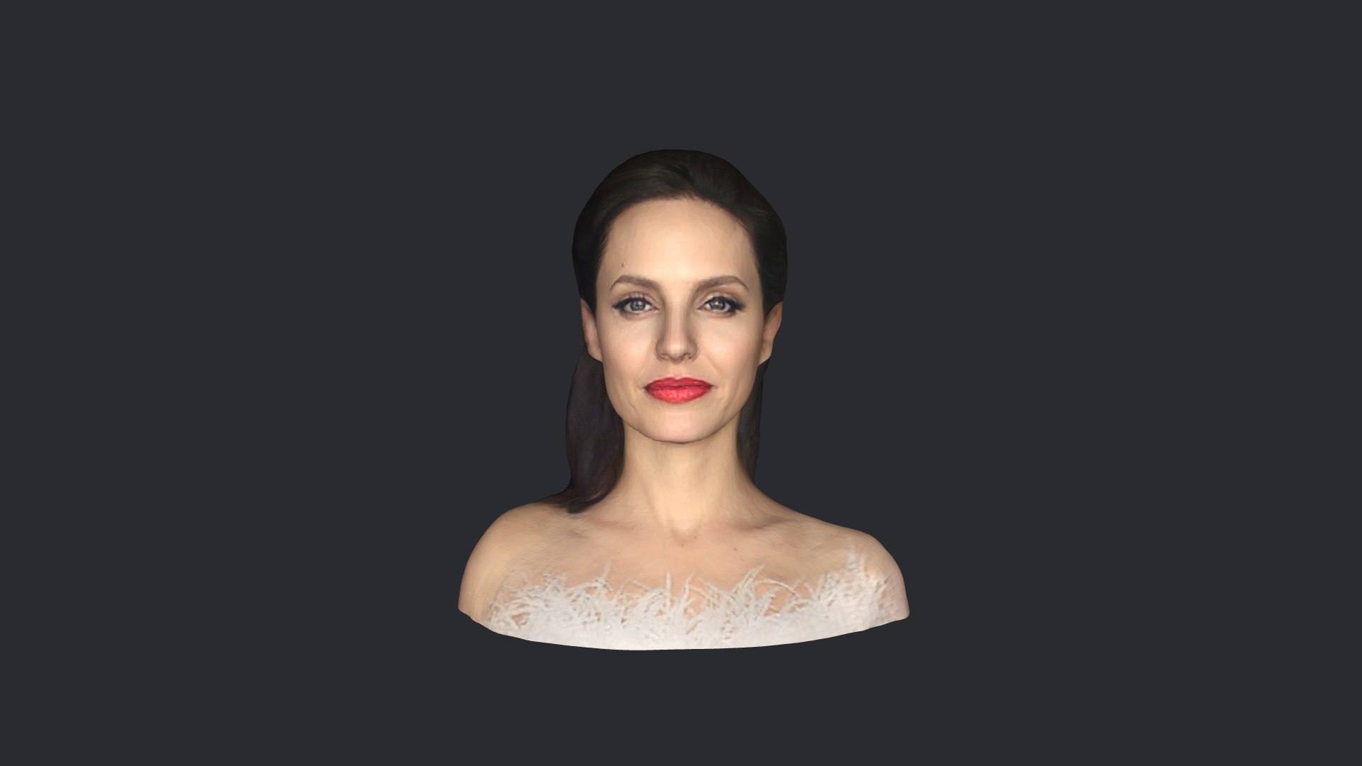 3D Angelina Jolie- Realistic Bust Head Ready - TurboSquid 1971263