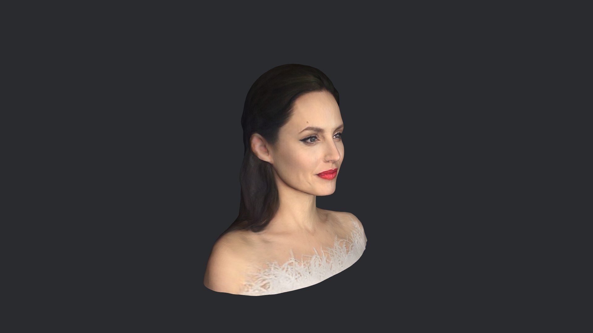 3D Angelina Jolie- Realistic Bust Head Ready - TurboSquid 1971263