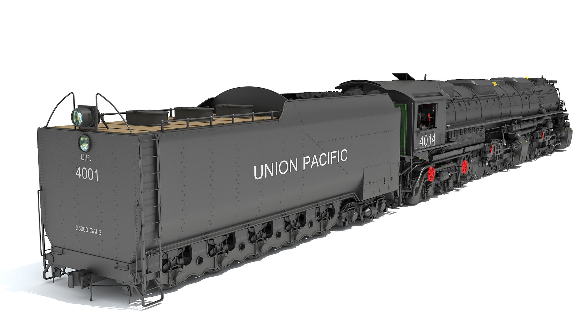 3D Model Steam Locomotive Big Boy Train - TurboSquid 2000796