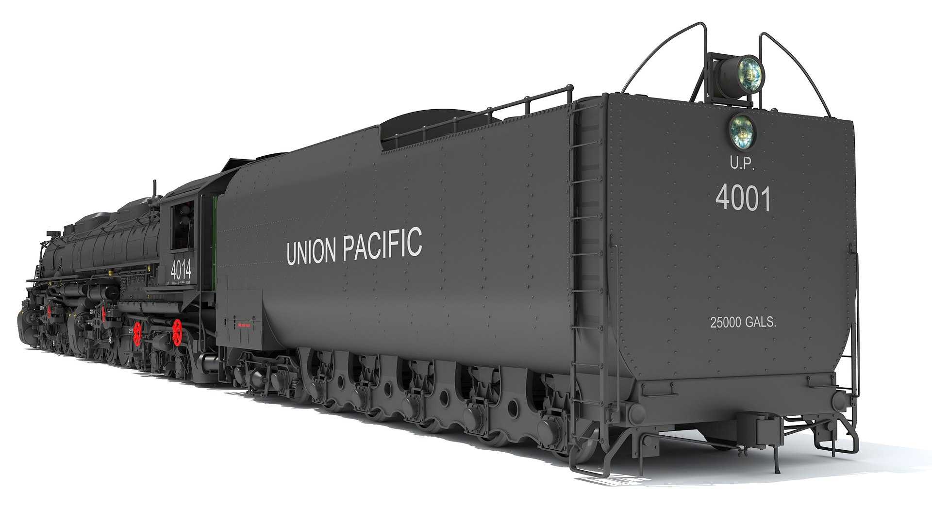 3D Model Steam Locomotive Big Boy Train - TurboSquid 2000796