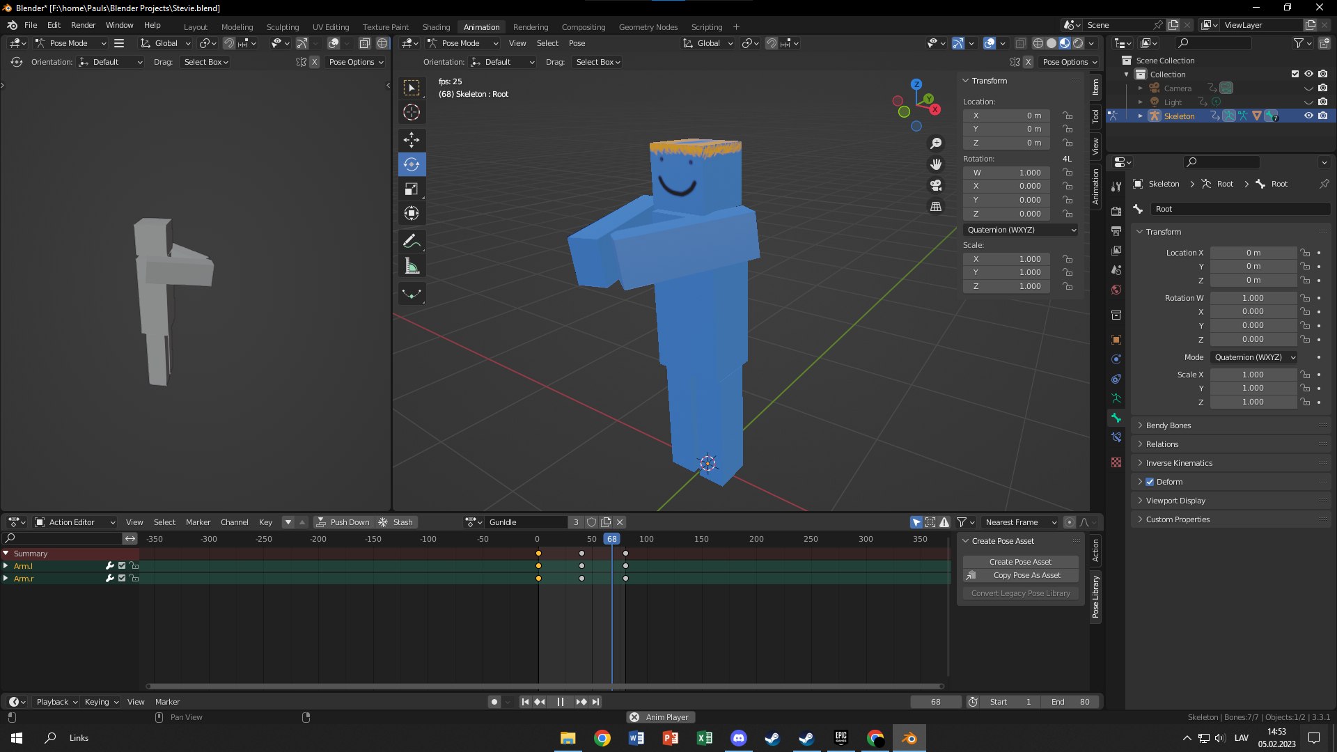 3D Stevie - Minecraft Like Character - RIGGED Model - TurboSquid 2023840