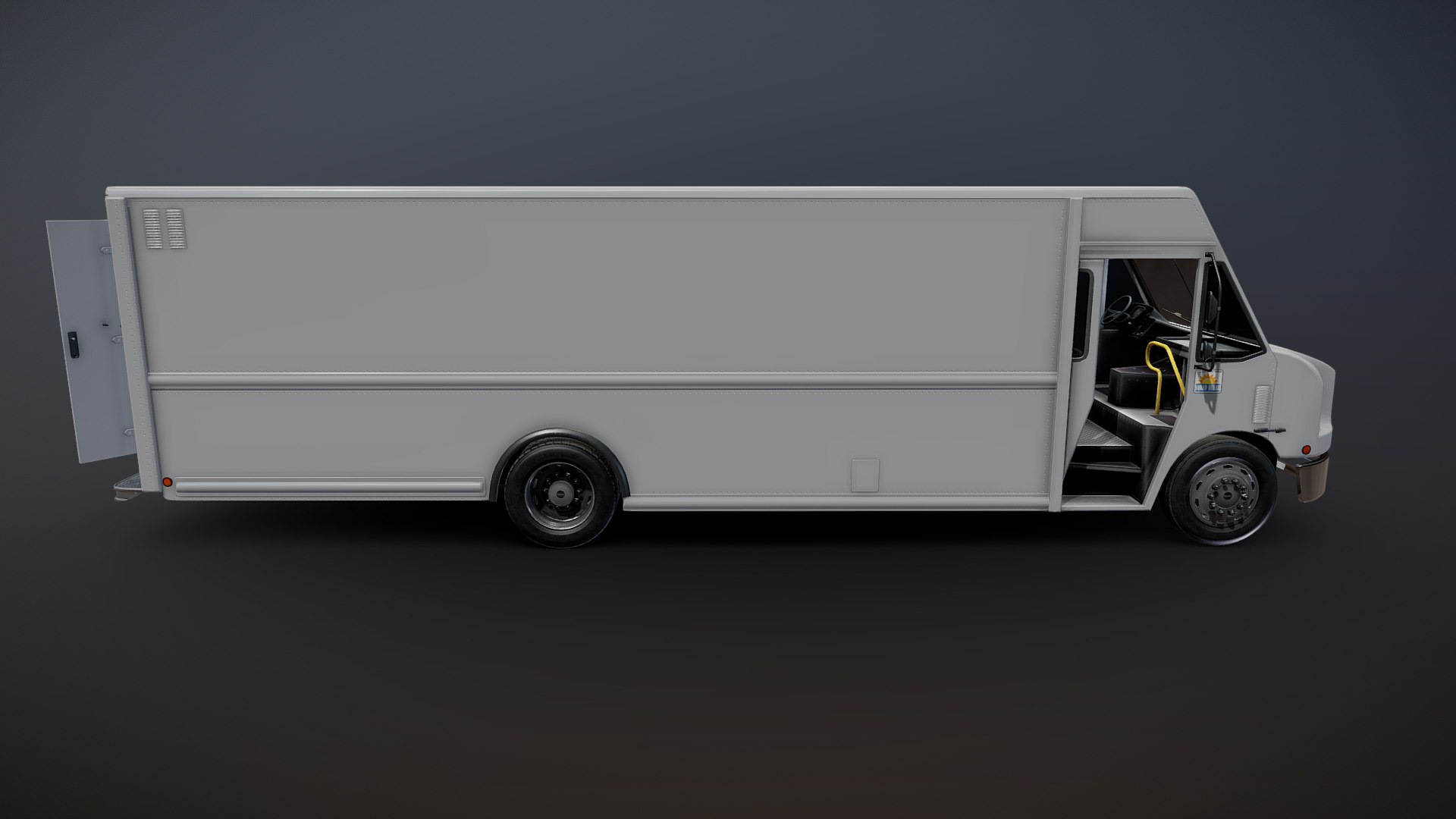 Freightliner MT55 box van model - TurboSquid 1989425