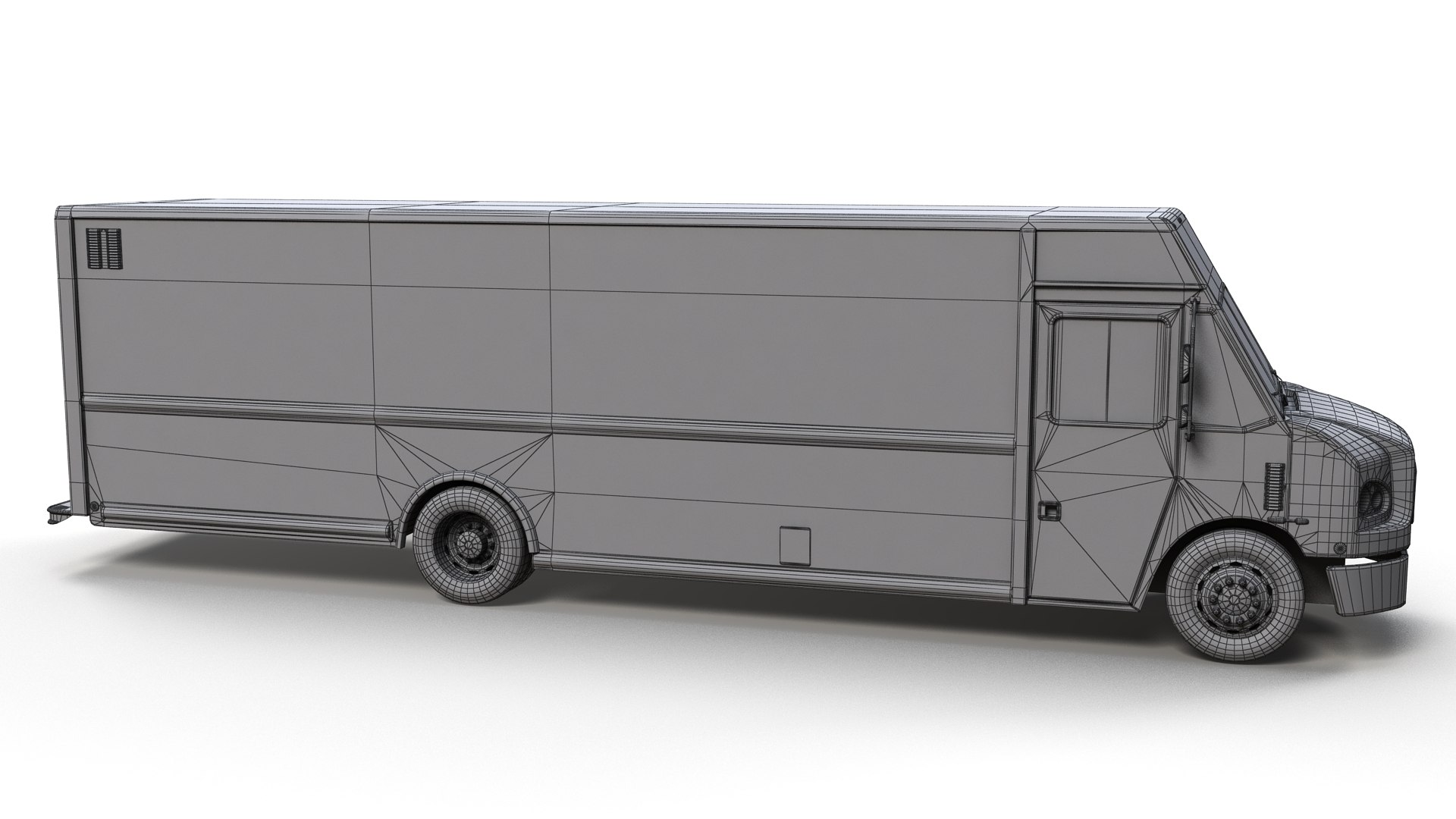 Freightliner MT55 box van model - TurboSquid 1989425