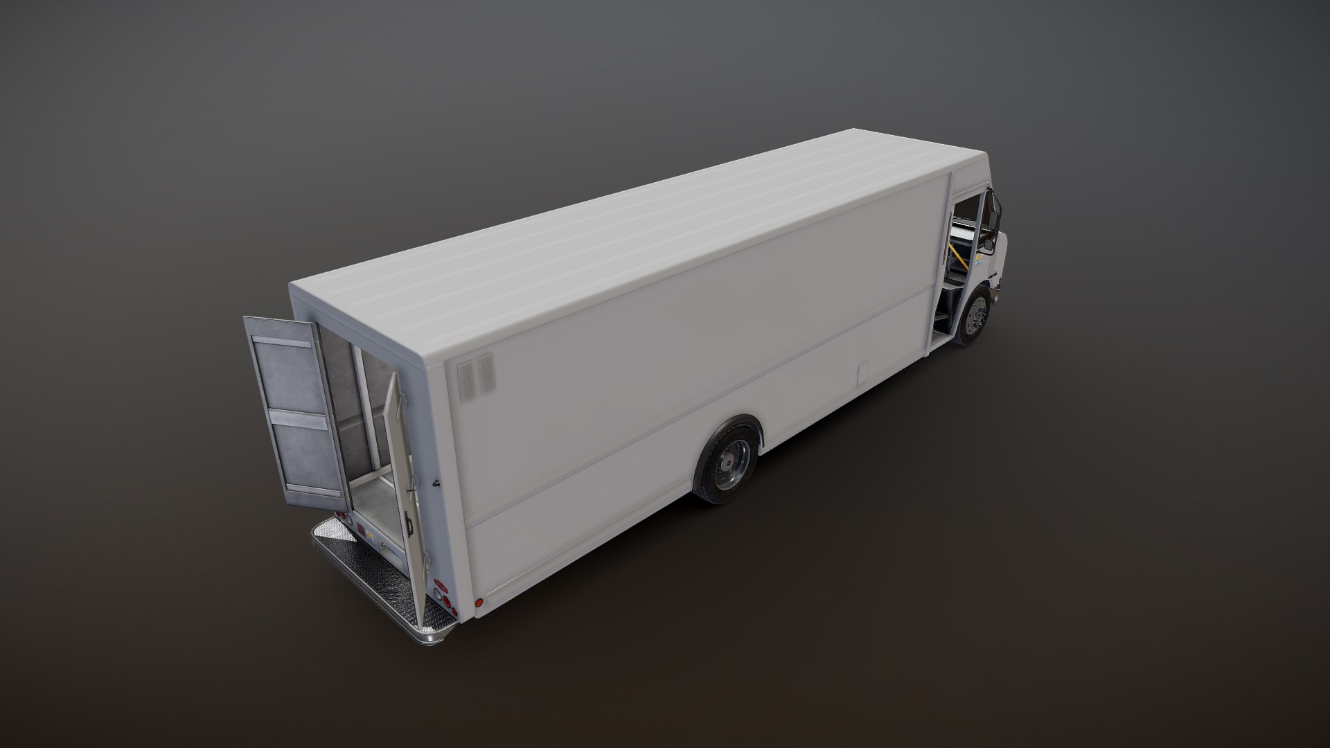 Freightliner MT55 box van model - TurboSquid 1989425