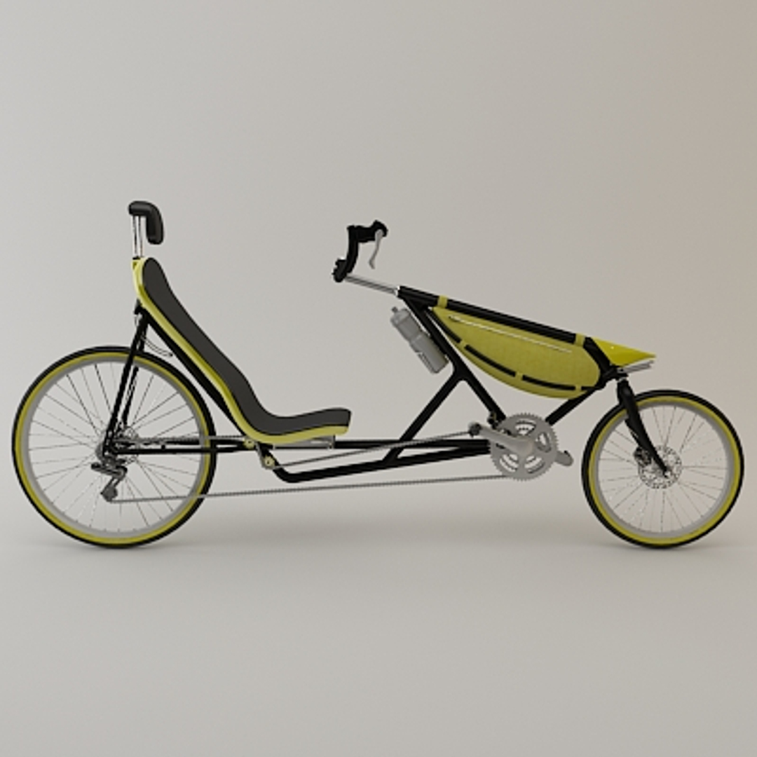 3d model recumbent bike