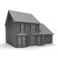 cottage siding 3d obj