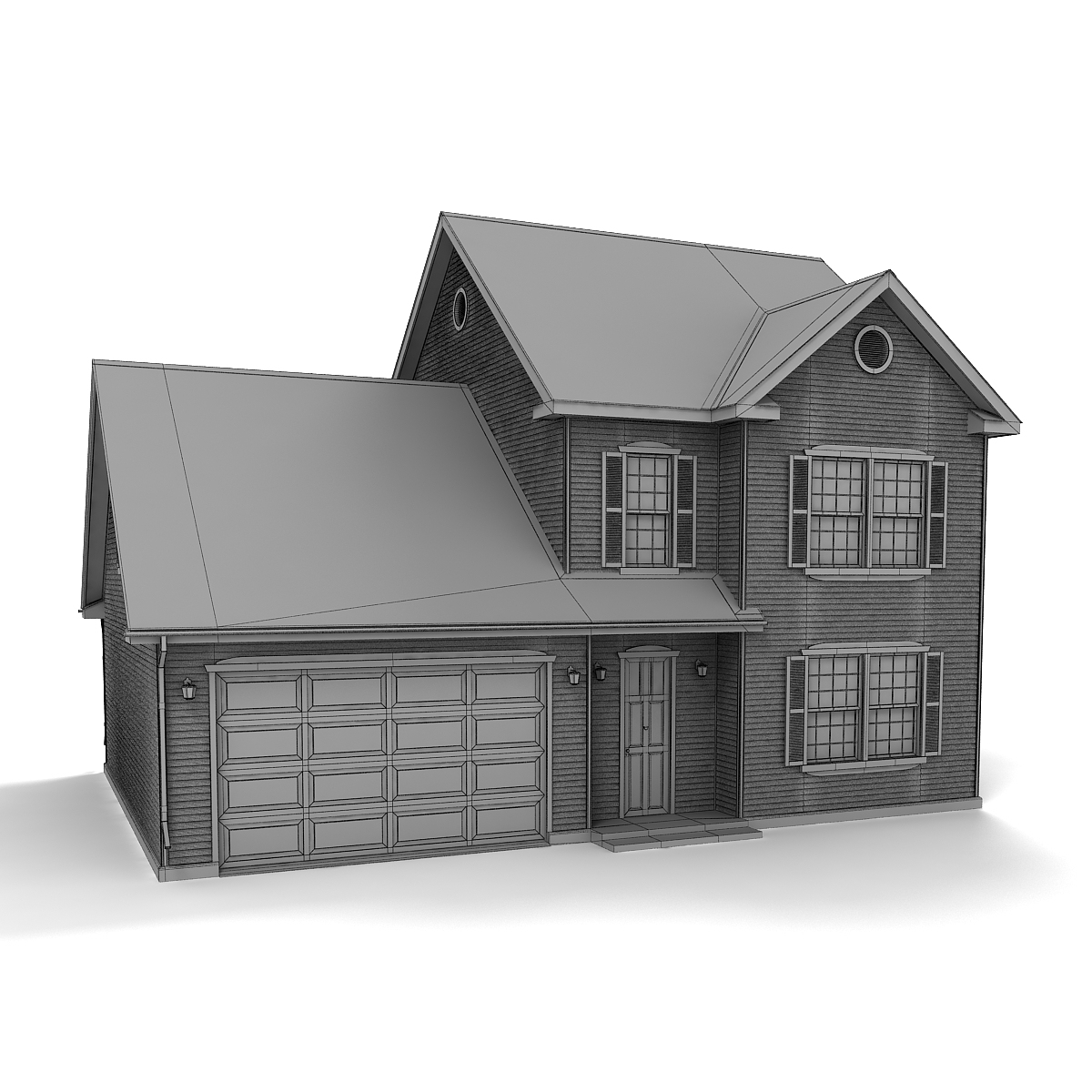 cottage siding 3d obj