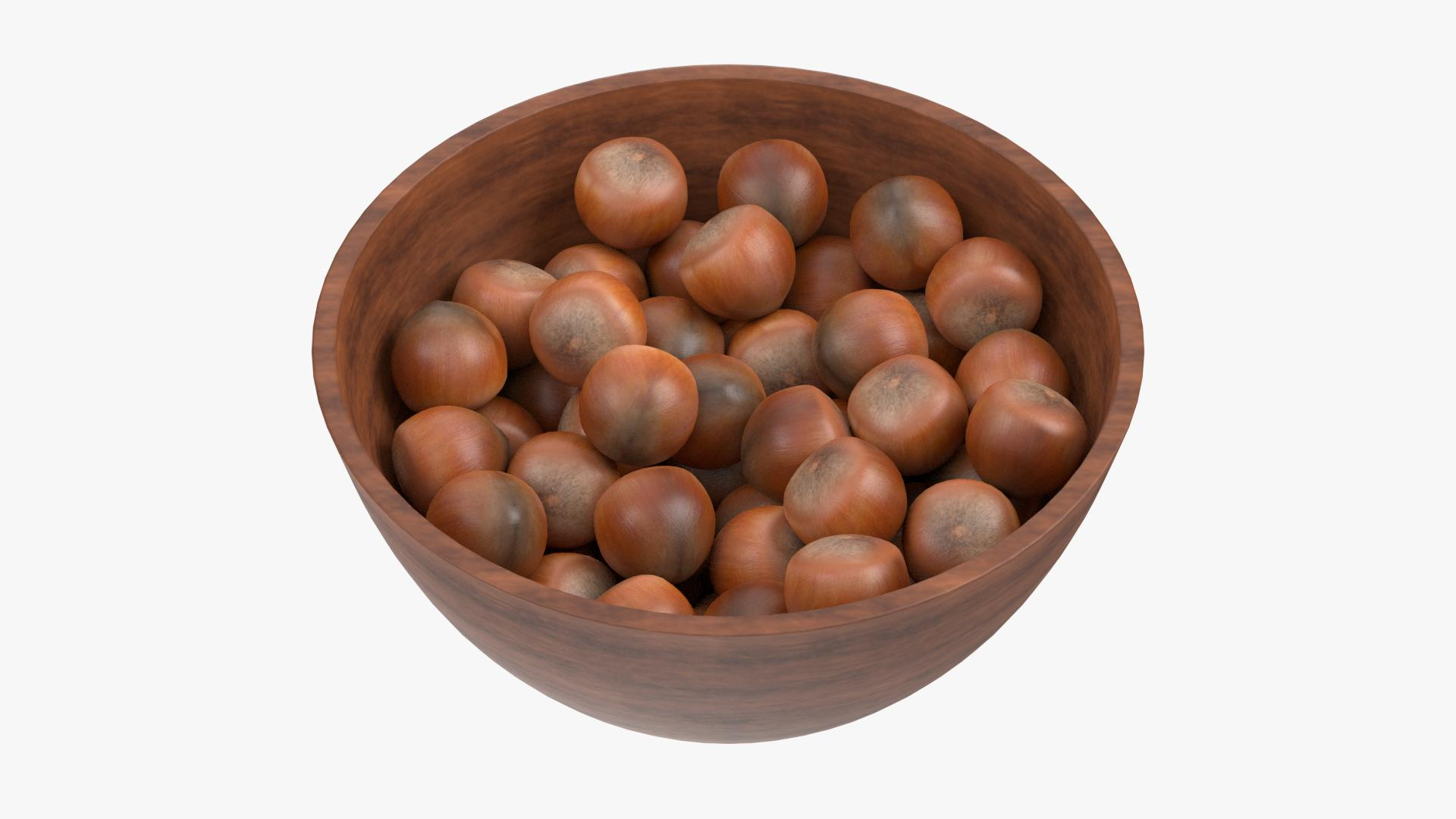 3D Model Hazelnuts In A Bowl - TurboSquid 2061847