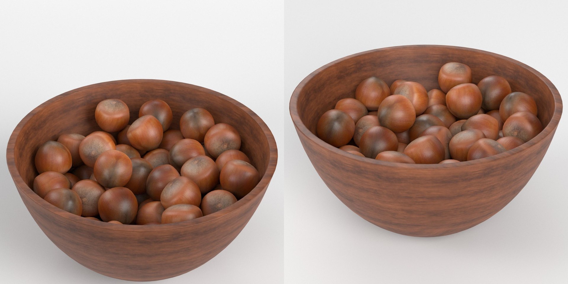 3D Model Hazelnuts In A Bowl - TurboSquid 2061847
