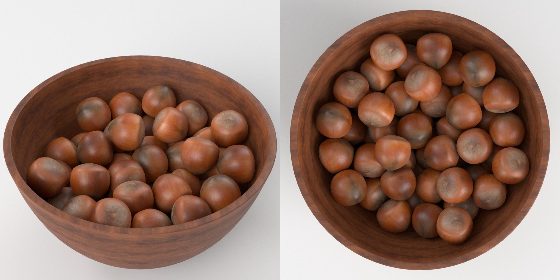 3D Model Hazelnuts In A Bowl - TurboSquid 2061847