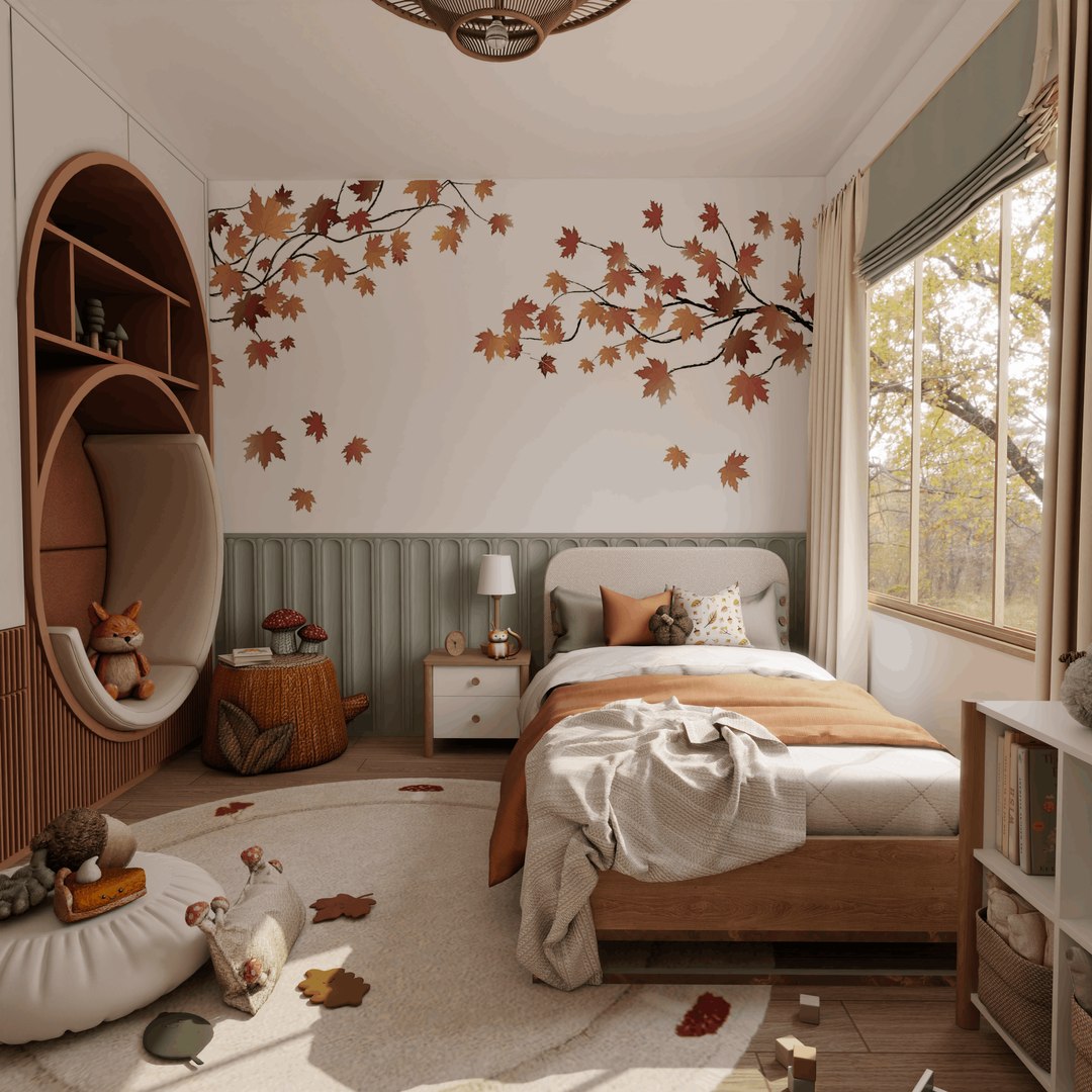 3D Model Autumn Kids Room Blender Scene - TurboSquid 2305821