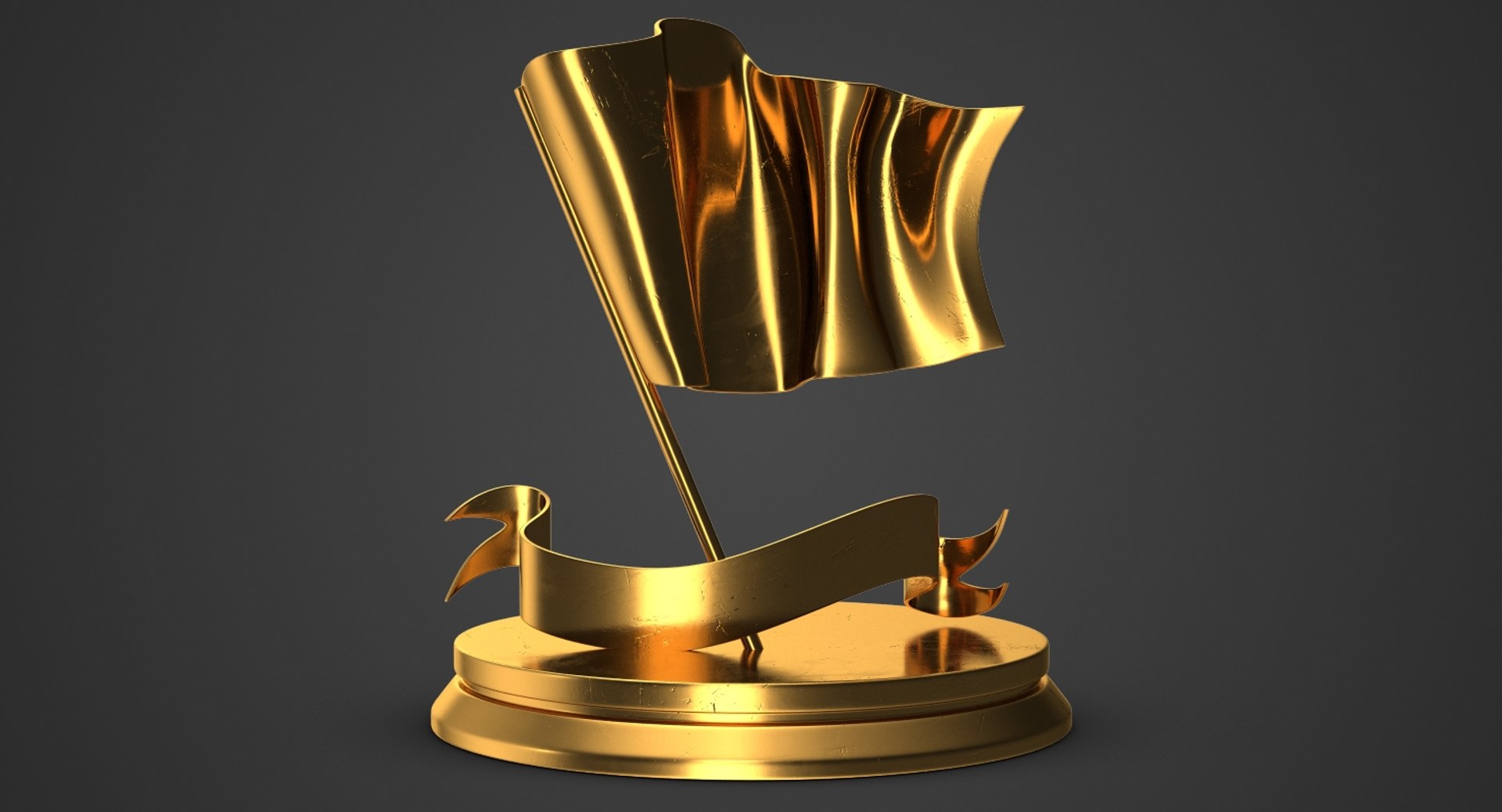 3D Model Trophy Flag | 1147919 | TurboSquid