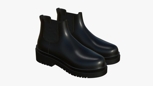 Realistic Leather Boots V15 model - TurboSquid 1954980