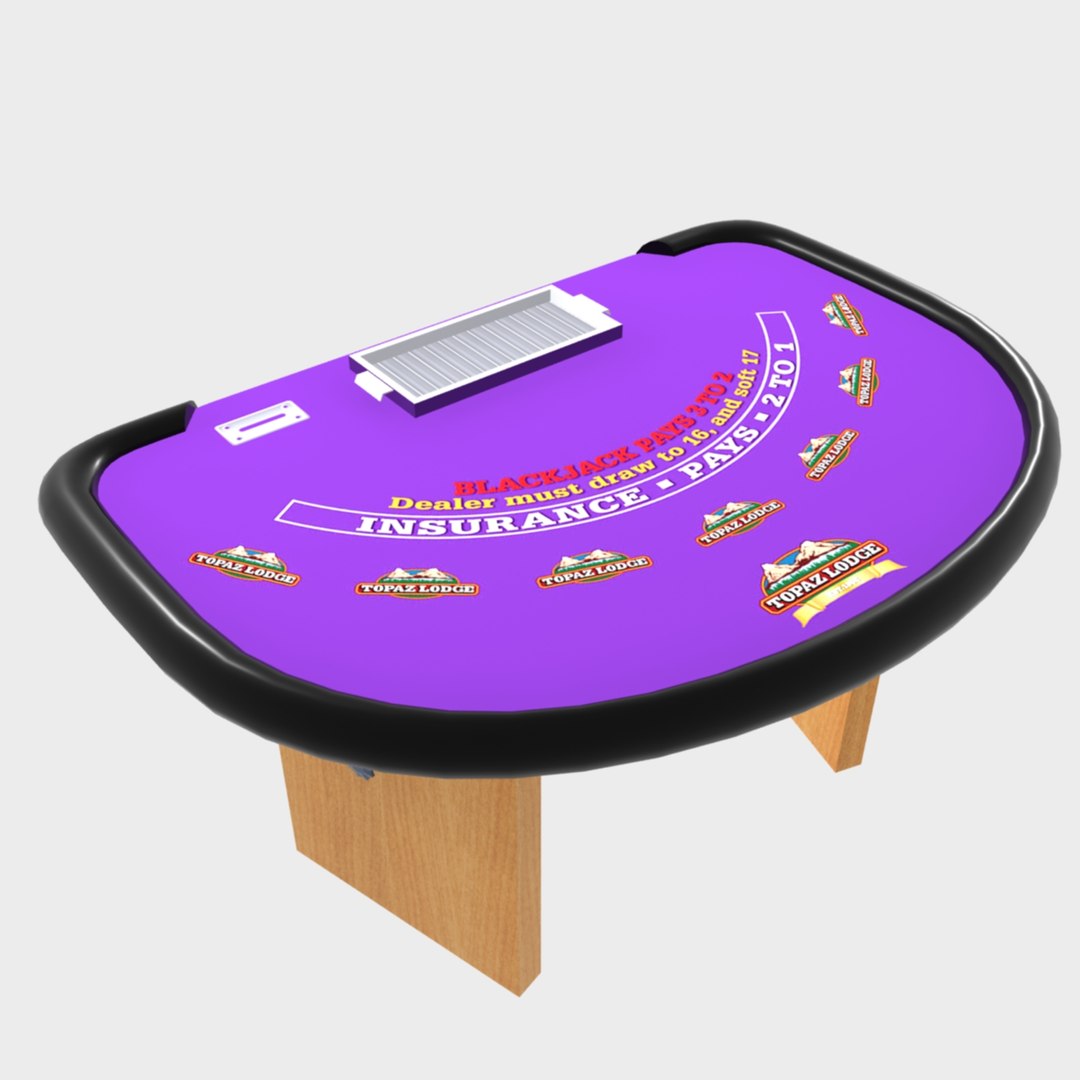 blackjack table 3d model