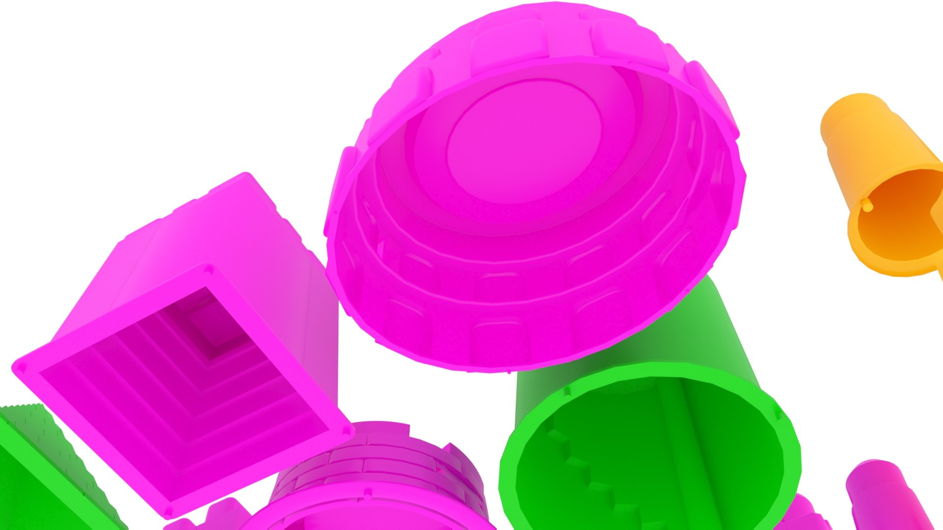 3D Kinetic Sand Castle Molds Set model - TurboSquid 1725238