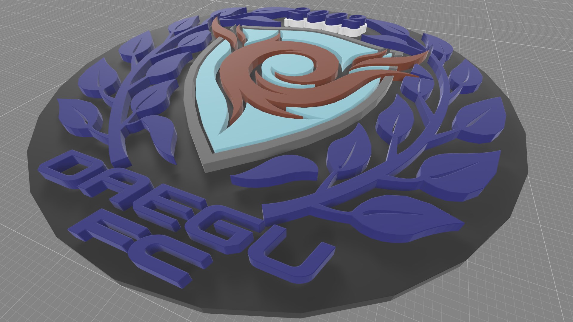 Daegu Logo Shield Printable And Renderable Keychan 3D Model ...