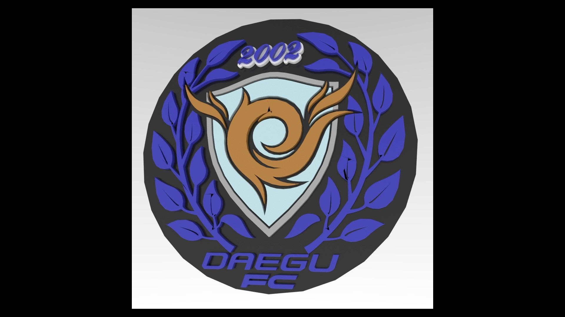 Daegu Logo Shield Printable And Renderable Keychan 3D Model ...