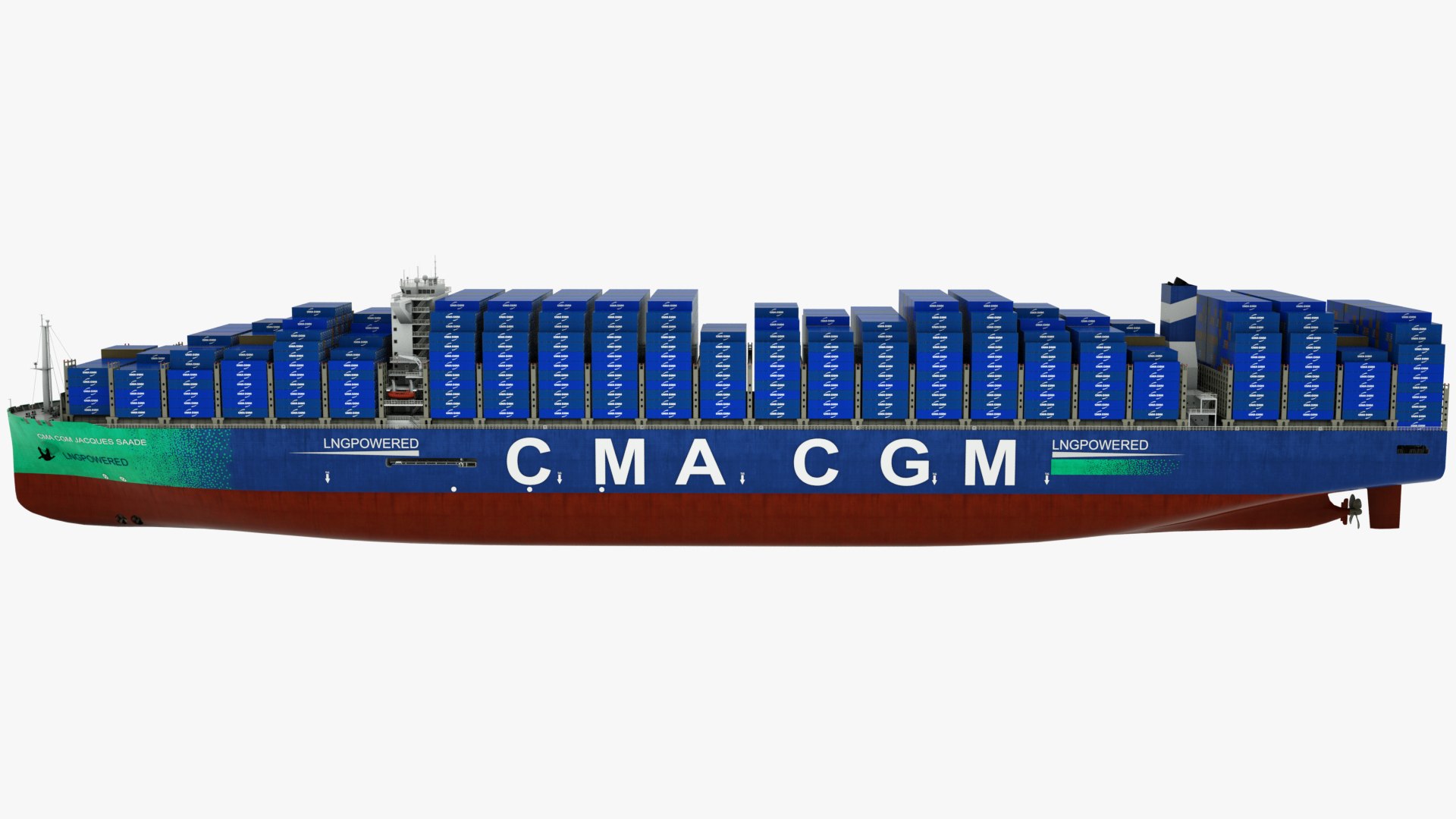 Container Ship CMA Jacques Saade model - TurboSquid 1739832