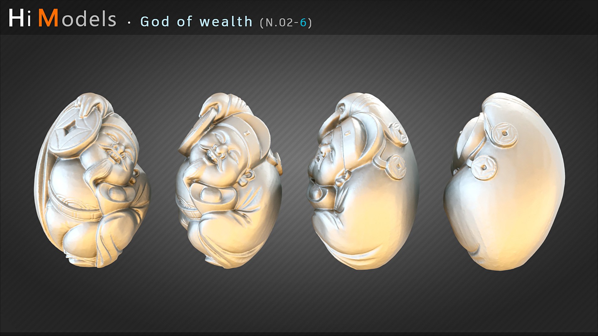3D God Of Wealth 02 - TurboSquid 1804577