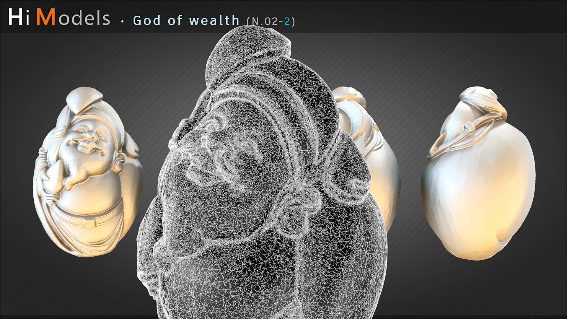 3D God Of Wealth 02 - TurboSquid 1804577