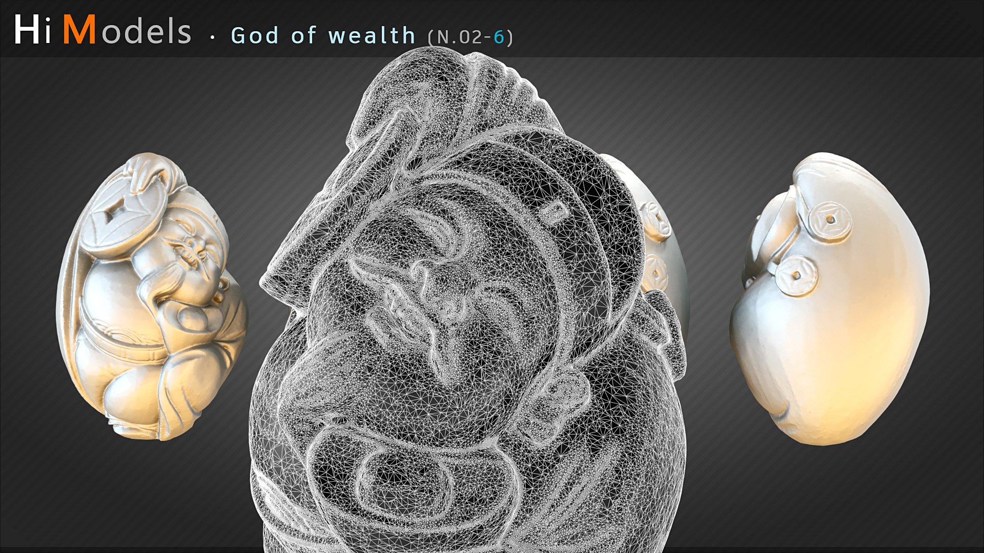 3D God Of Wealth 02 - TurboSquid 1804577