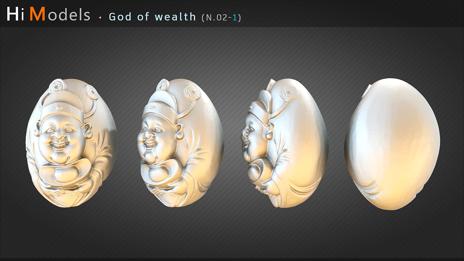 3D God Of Wealth 02 - TurboSquid 1804577