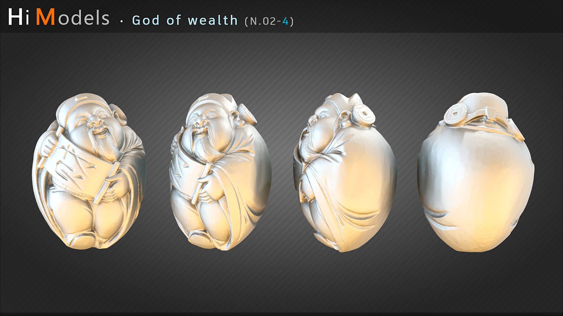 3D God Of Wealth 02 - TurboSquid 1804577