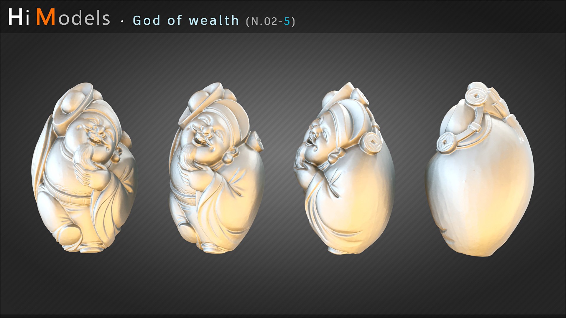 3D God Of Wealth 02 - TurboSquid 1804577